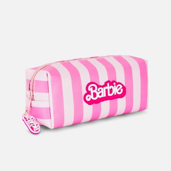 Barbie | Bags | Barbie The Movie Limited Edition Striped Makeup Case ...